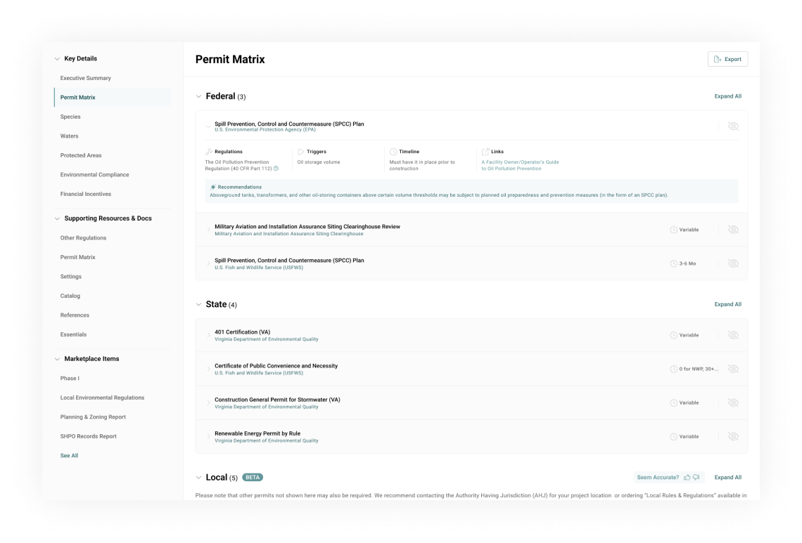 Discover and assess project sites in minutes