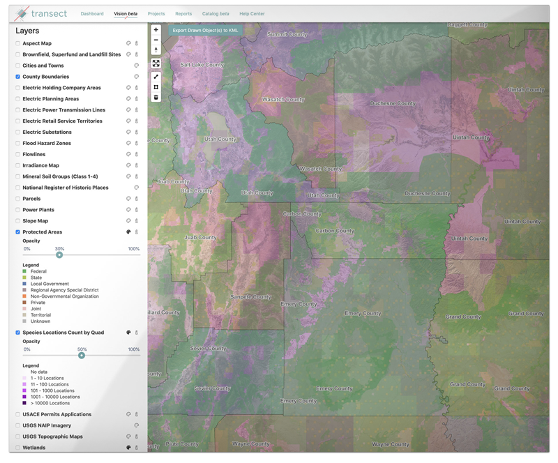 Protected Land Map | Transect